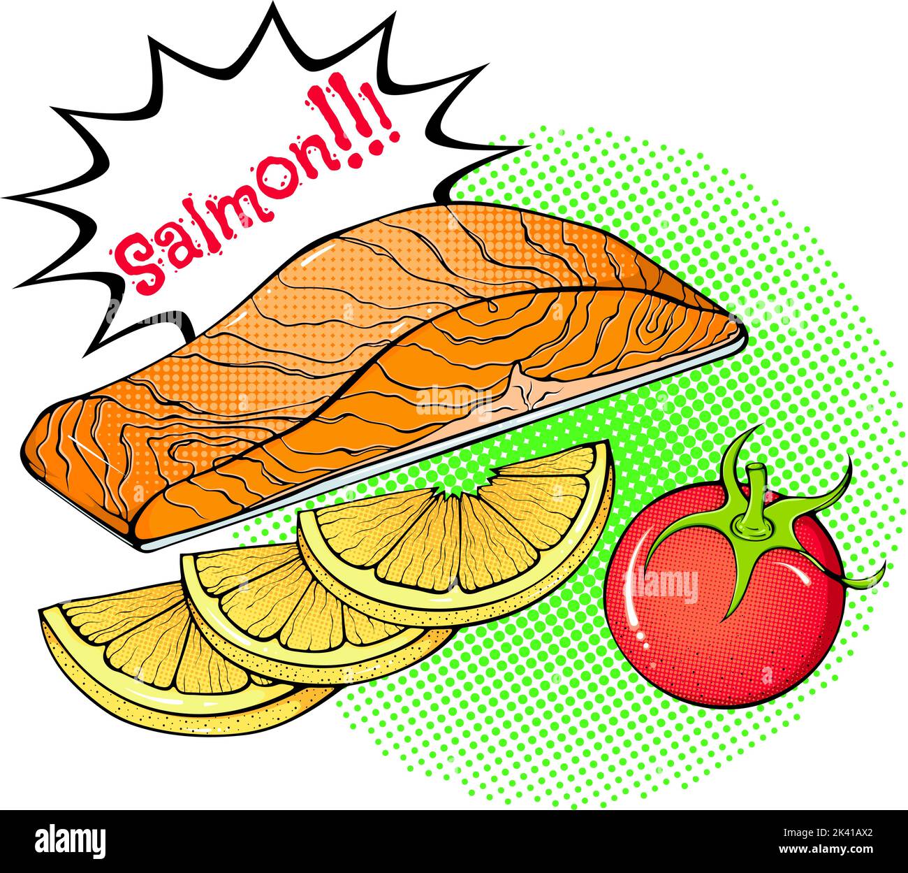 Cooked Salmon Clip Art