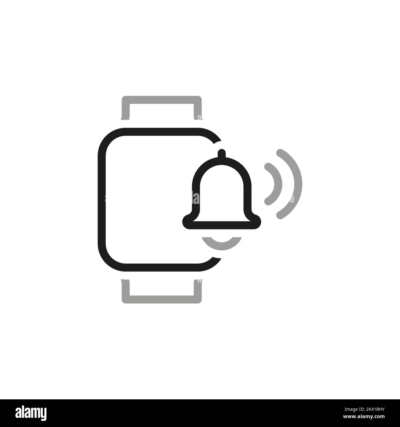 Simple Linear Vector Icon Related To Watch Notification Line Icons About Notification