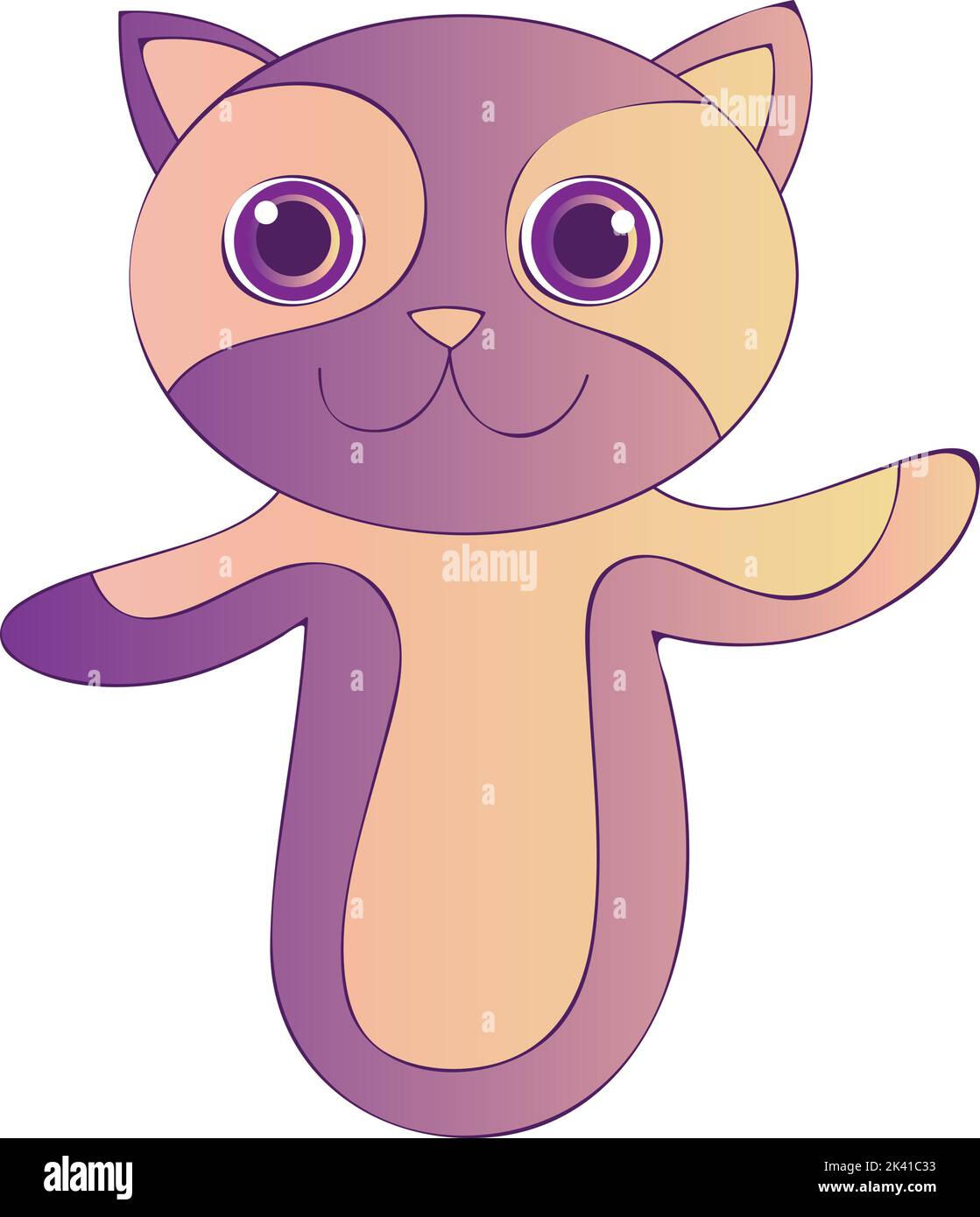 Vector cat front brown cute Stock Vector Image & Art - Alamy