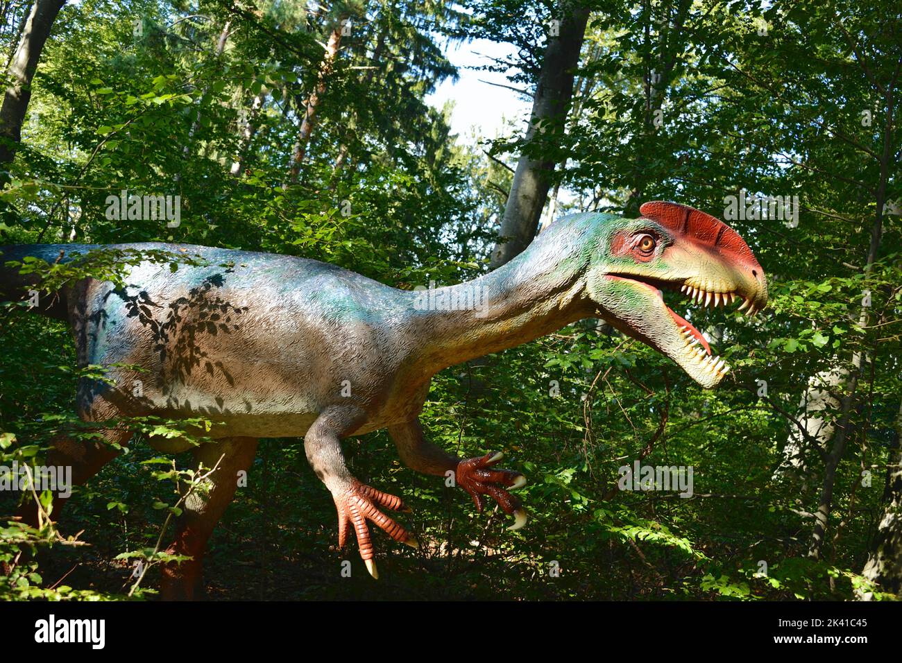 Model of a dinosaur in Dino Parc in Rasnov, Romania Stock Photo - Alamy