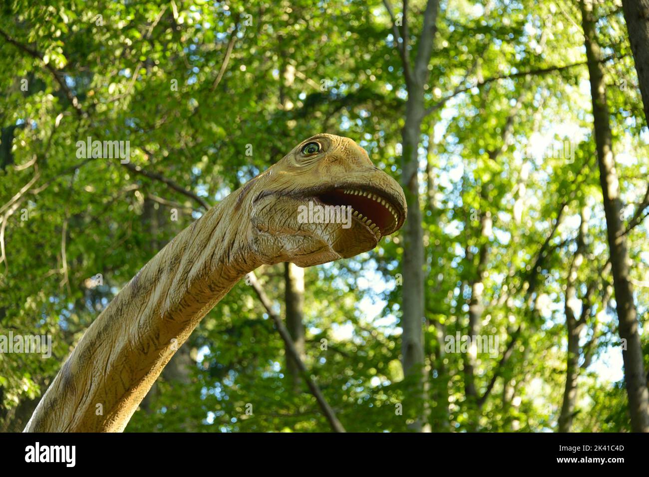 Model of a dinosaur in Dino Parc in Rasnov, Romania Stock Photo - Alamy