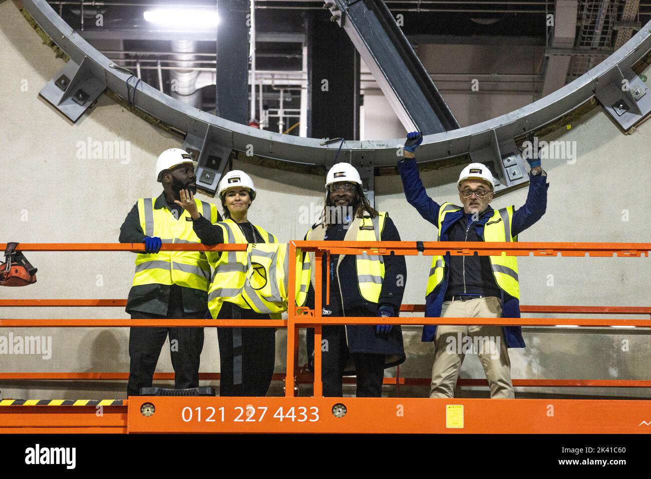 EDITORIAL USE ONLY (left to right) Michael 'Mikey J' Asante, Es Devlin ...