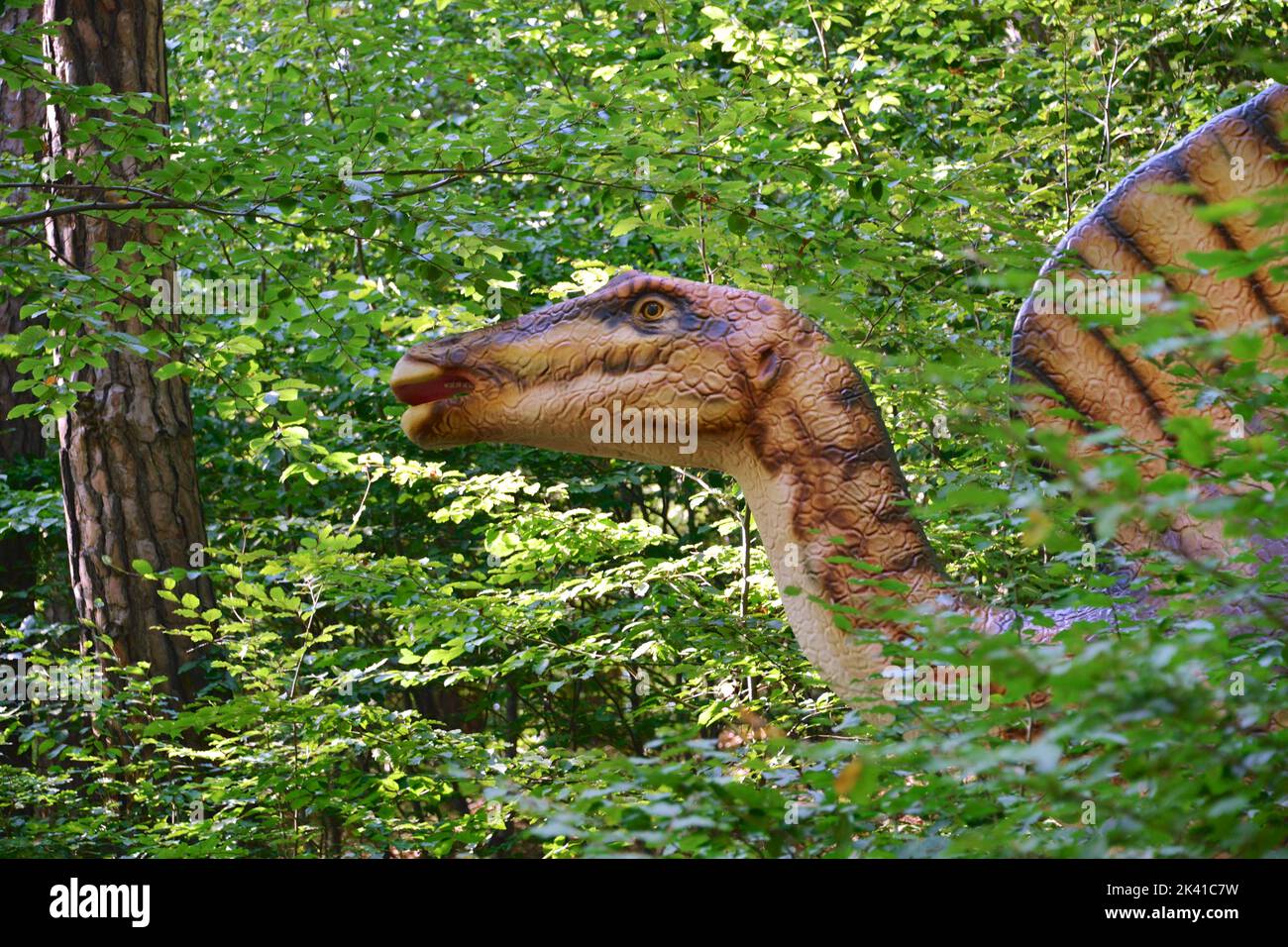 Model of a dinosaur in Dino Parc in Rasnov, Romania Stock Photo - Alamy