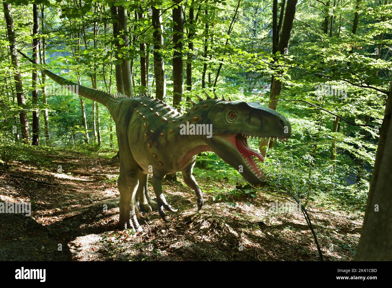Model of a dinosaur in Dino Parc in Rasnov, Romania Stock Photo - Alamy