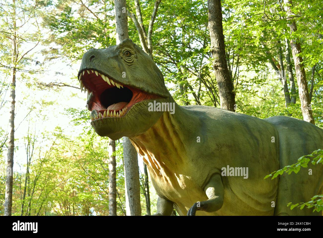 Model of a dinosaur in Dino Parc in Rasnov, Romania Stock Photo - Alamy