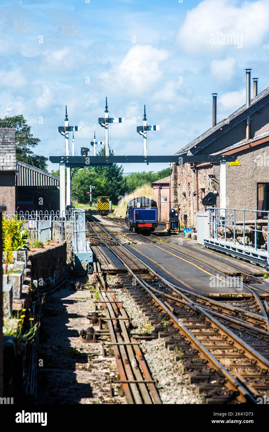 Ravenglass and Eskdale Railway in Cumbria is a narrow guage railway ...