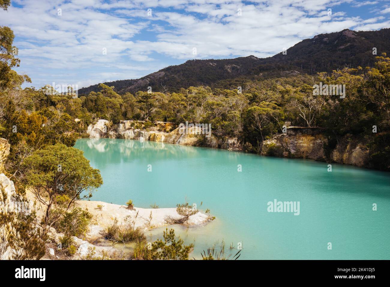 Little Blue Lake in Tasmania Australia Stock Photo - Alamy