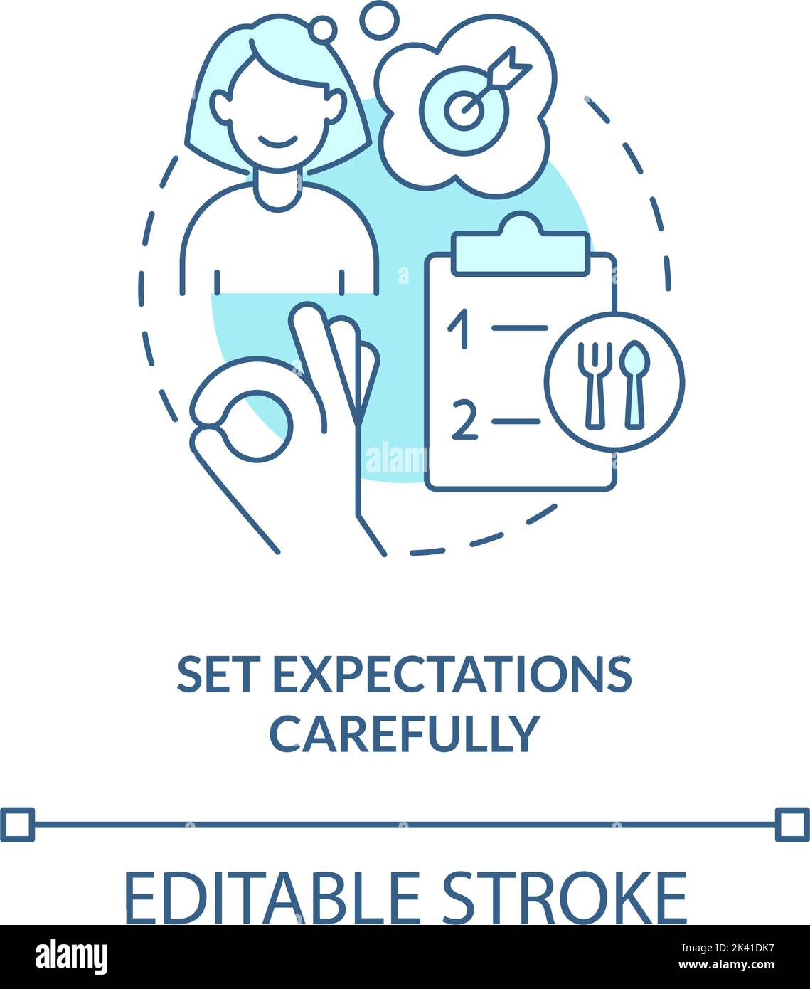 Set expectations carefully turquoise concept icon Stock Vector Image ... Set expectations carefully turquoise concept icon Stock Vector Image ...