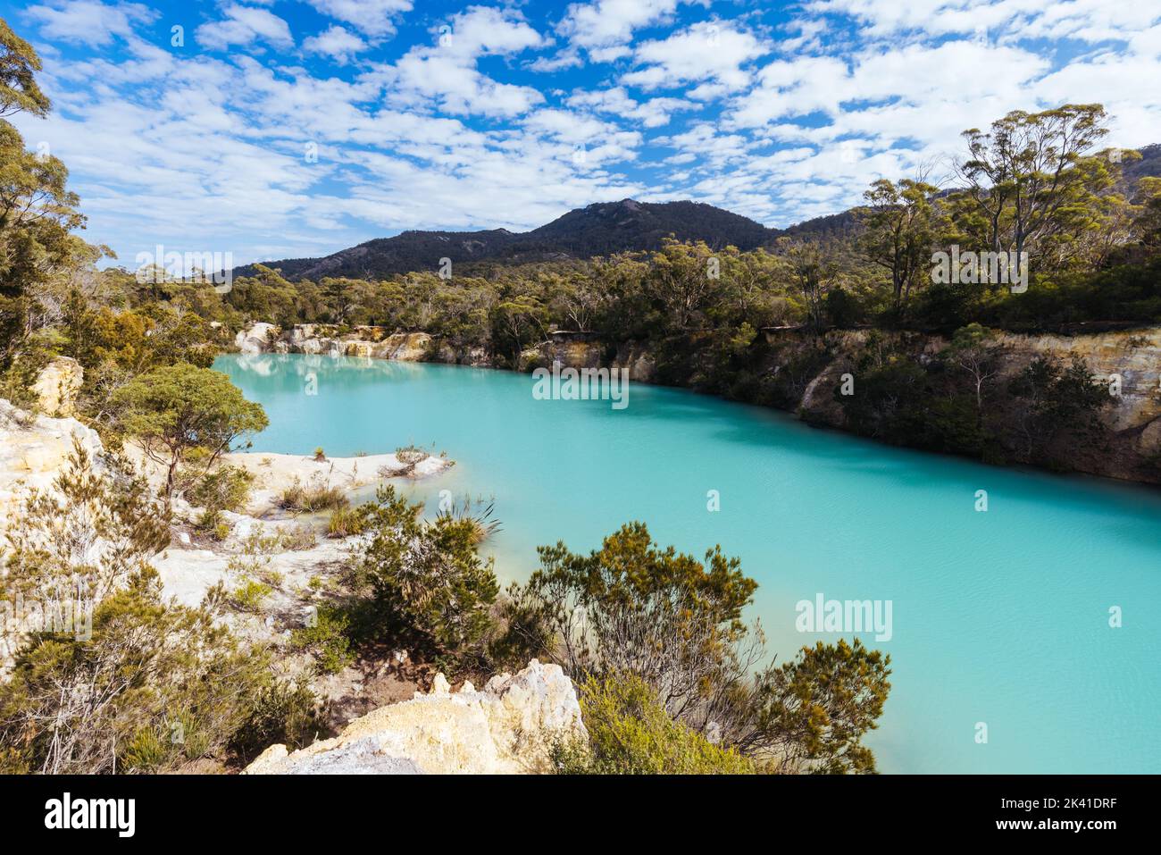 Little Blue Lake in Tasmania Australia Stock Photo - Alamy