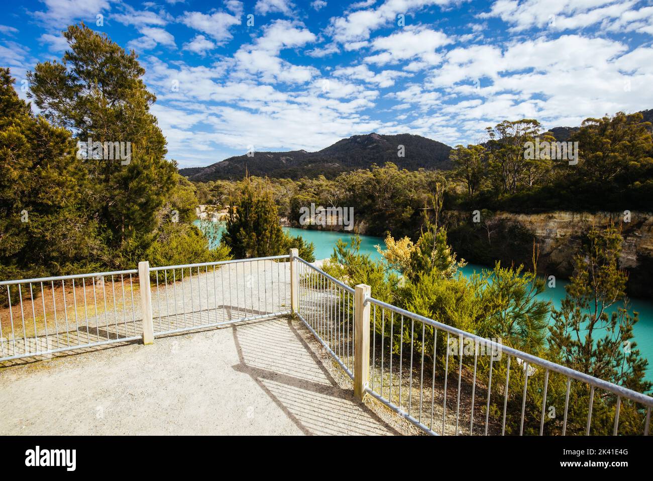 Little Blue Lake in Tasmania Australia Stock Photo - Alamy