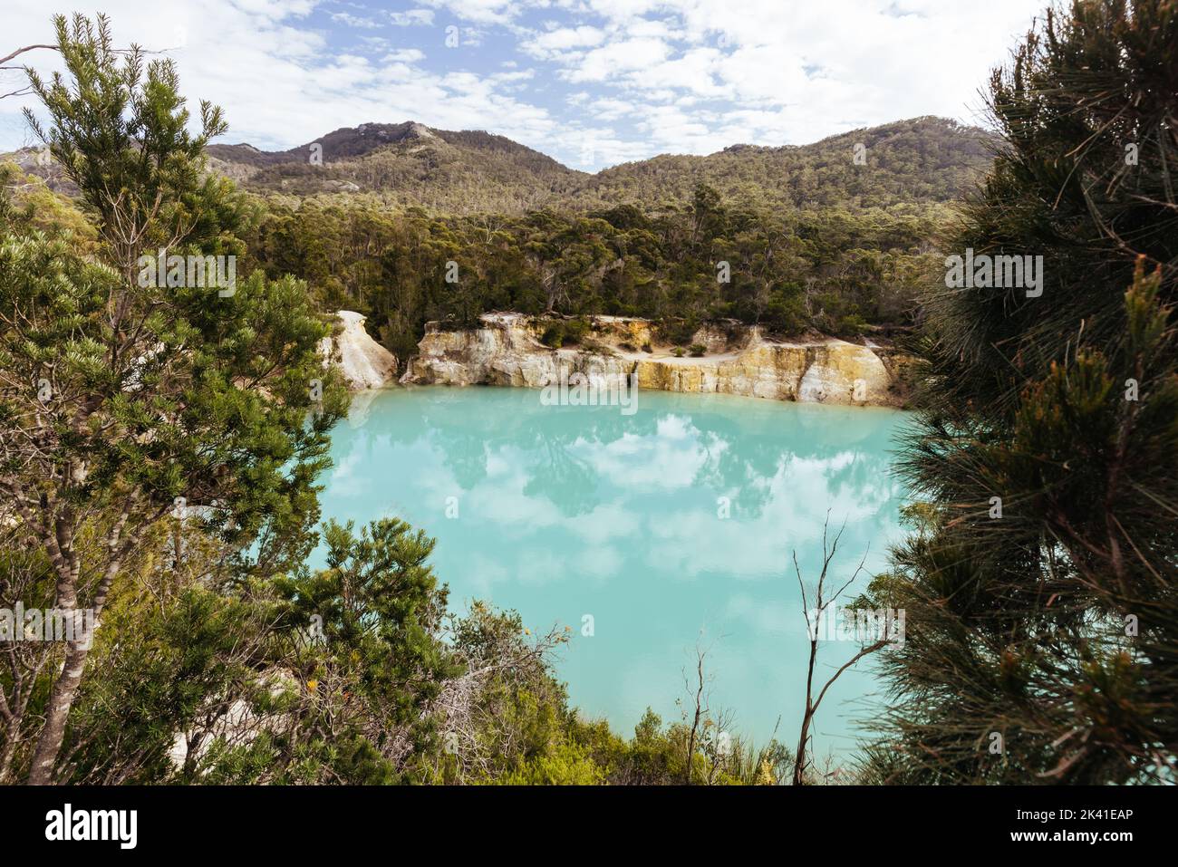 Little Blue Lake in Tasmania Australia Stock Photo - Alamy