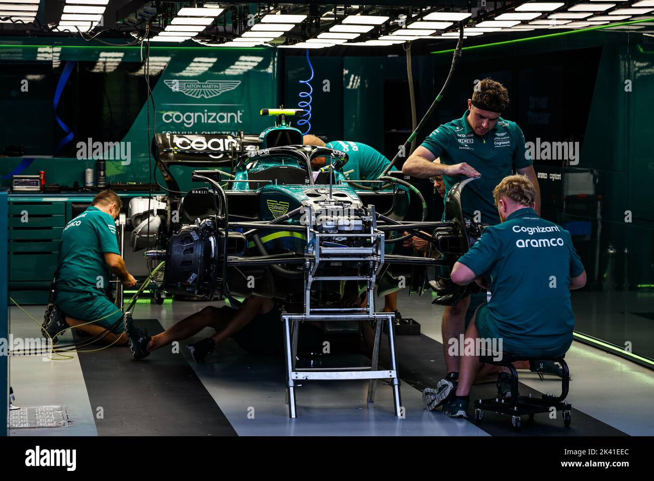 Air intake of the Aston Martin F1 Team AMR22, mechanical detail during ...