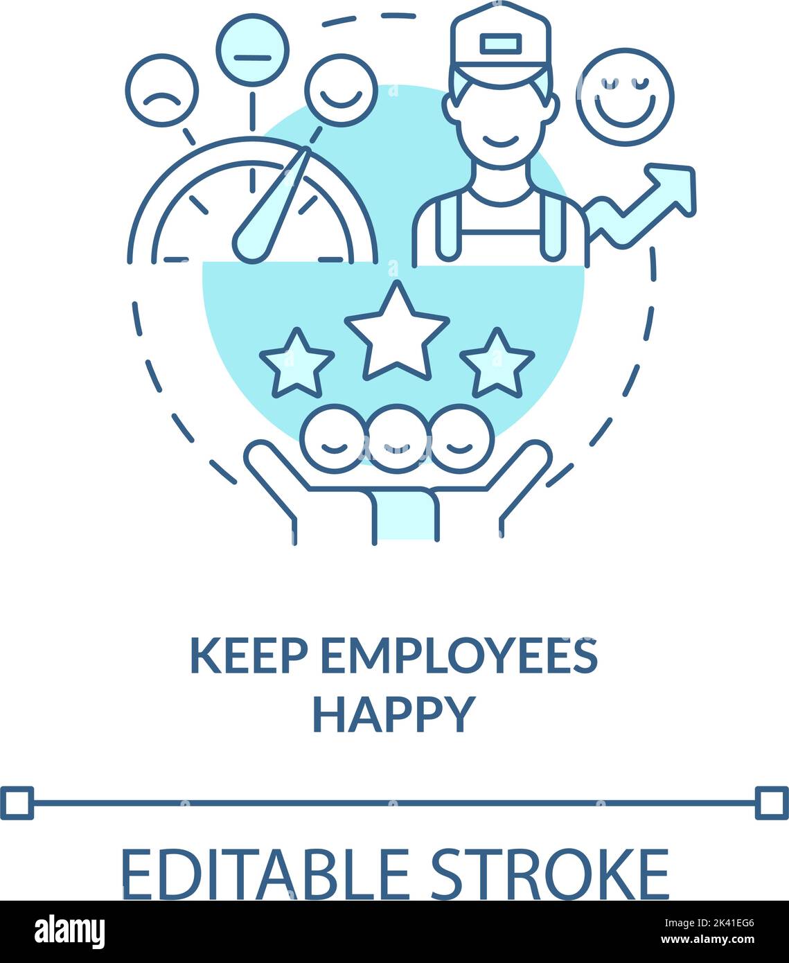 Keep employees happy turquoise concept icon Stock Vector Image & Art ... Keep employees happy turquoise concept icon Stock Vector Image & Art ...