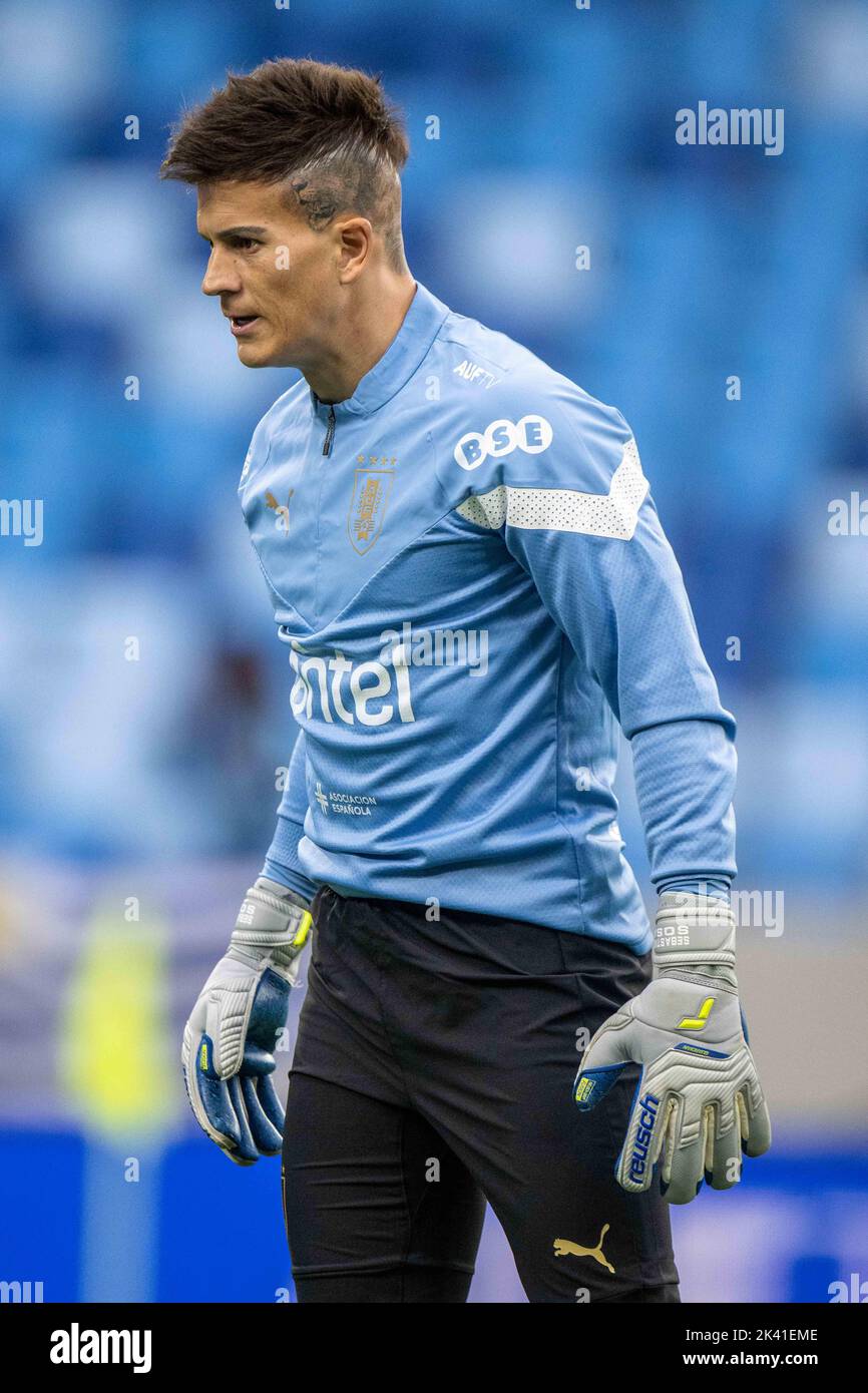 BRATISLAVA, SLOVAKIA - SEPTEMBER 27: Sebastian Sosa of Uruguay arriving ...