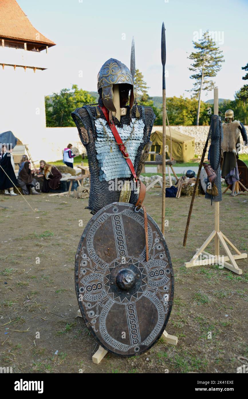 Armor with shield Stock Photo - Alamy