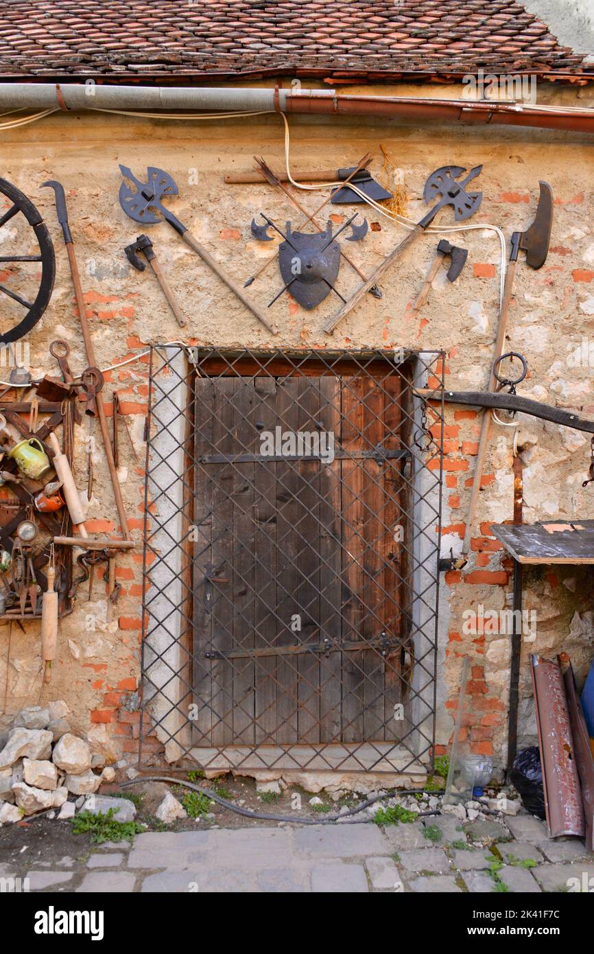 Wooden old doors from ancient times Stock Photo - Alamy