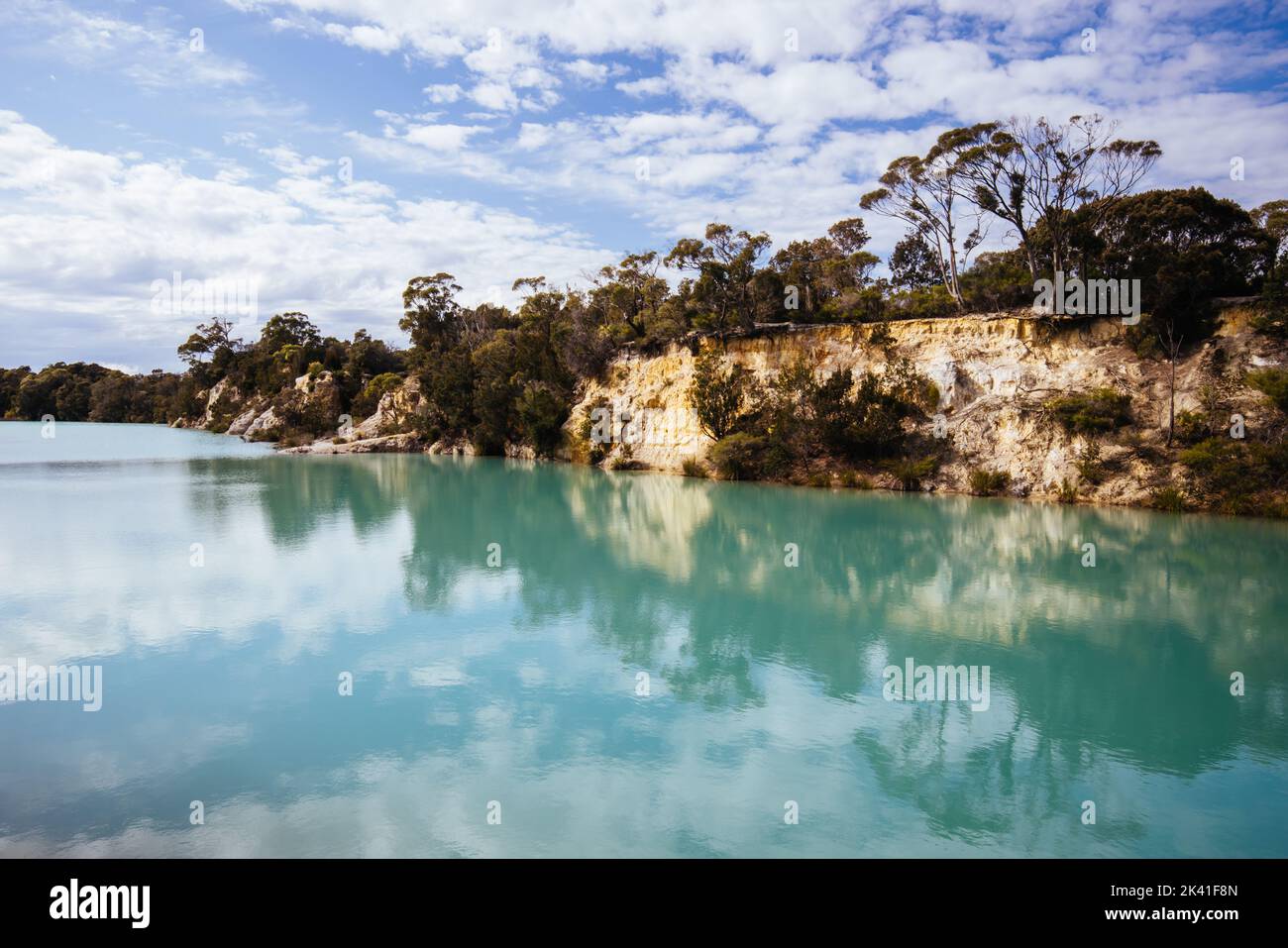 Little Blue Lake in Tasmania Australia Stock Photo - Alamy
