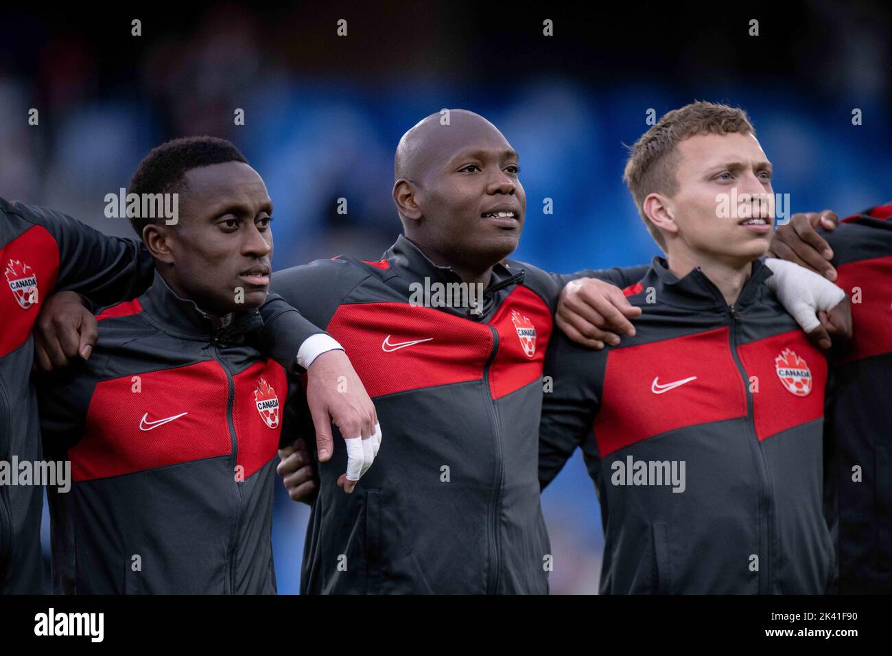 BRATISLAVA, SLOVAKIA - SEPTEMBER 27: Alistair Johnston, Richie Laryea ...