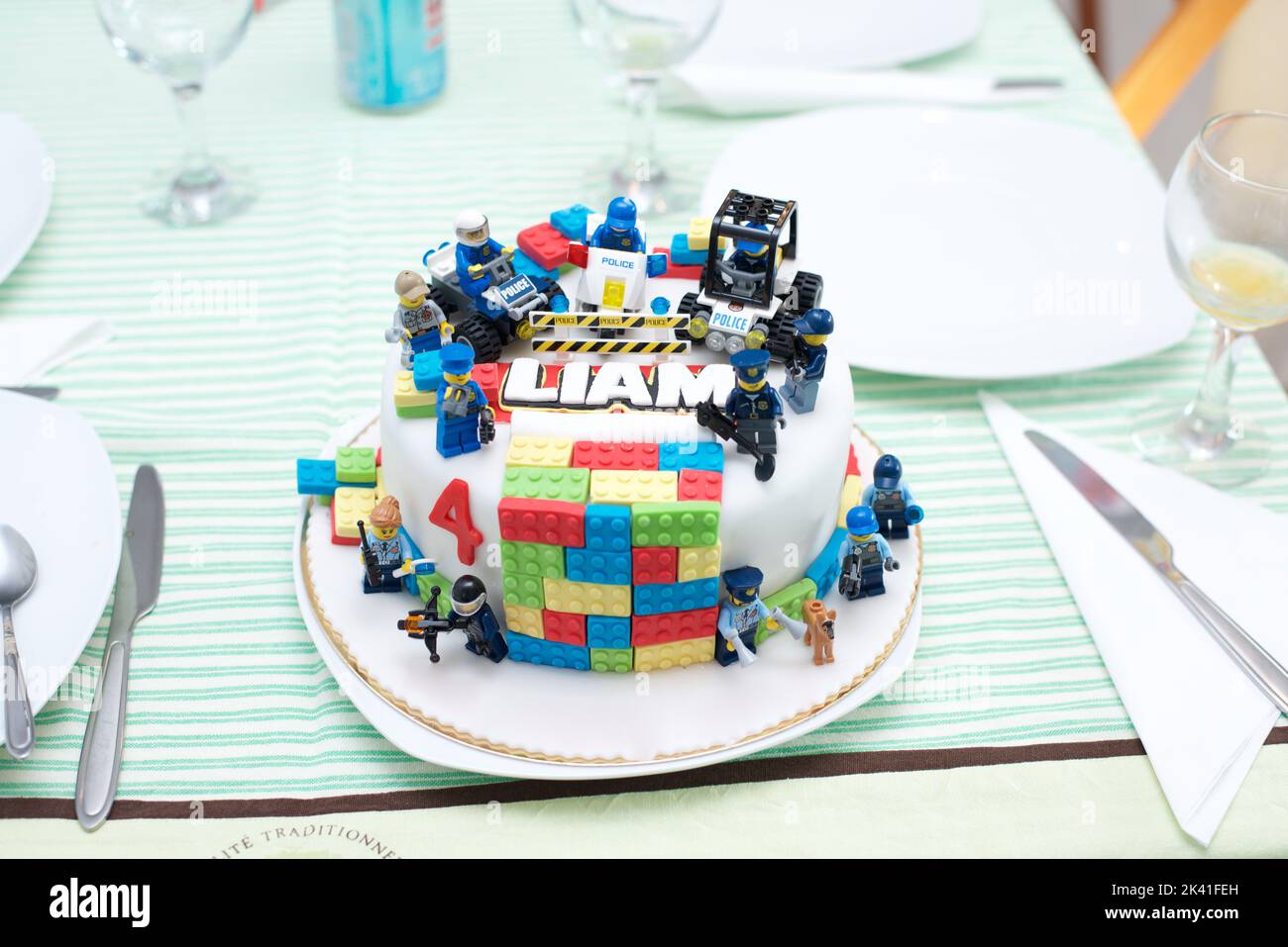 Lego decorated cake Stock Photo - Alamy