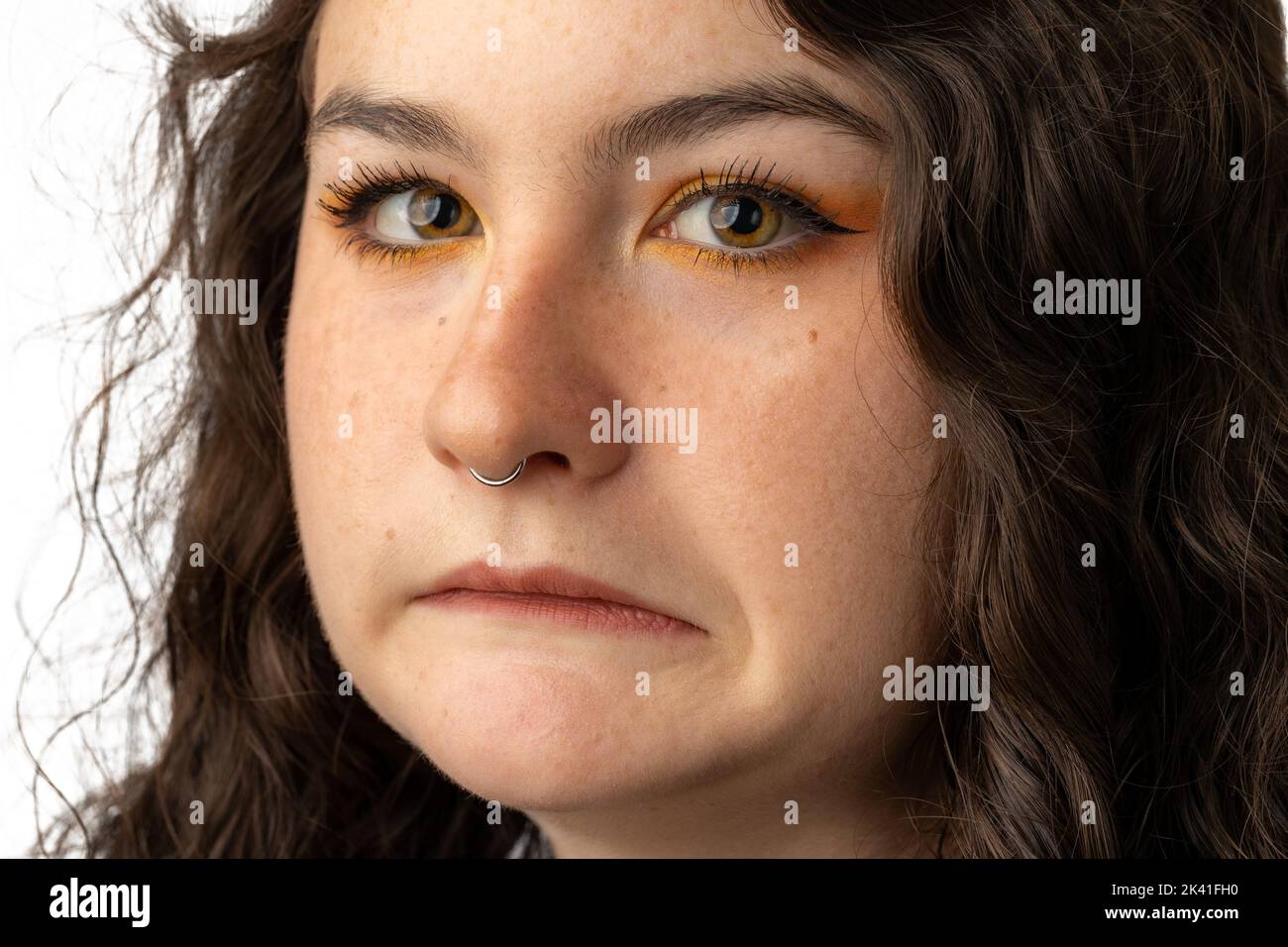 Person grimacing hi-res stock photography and images - Alamy