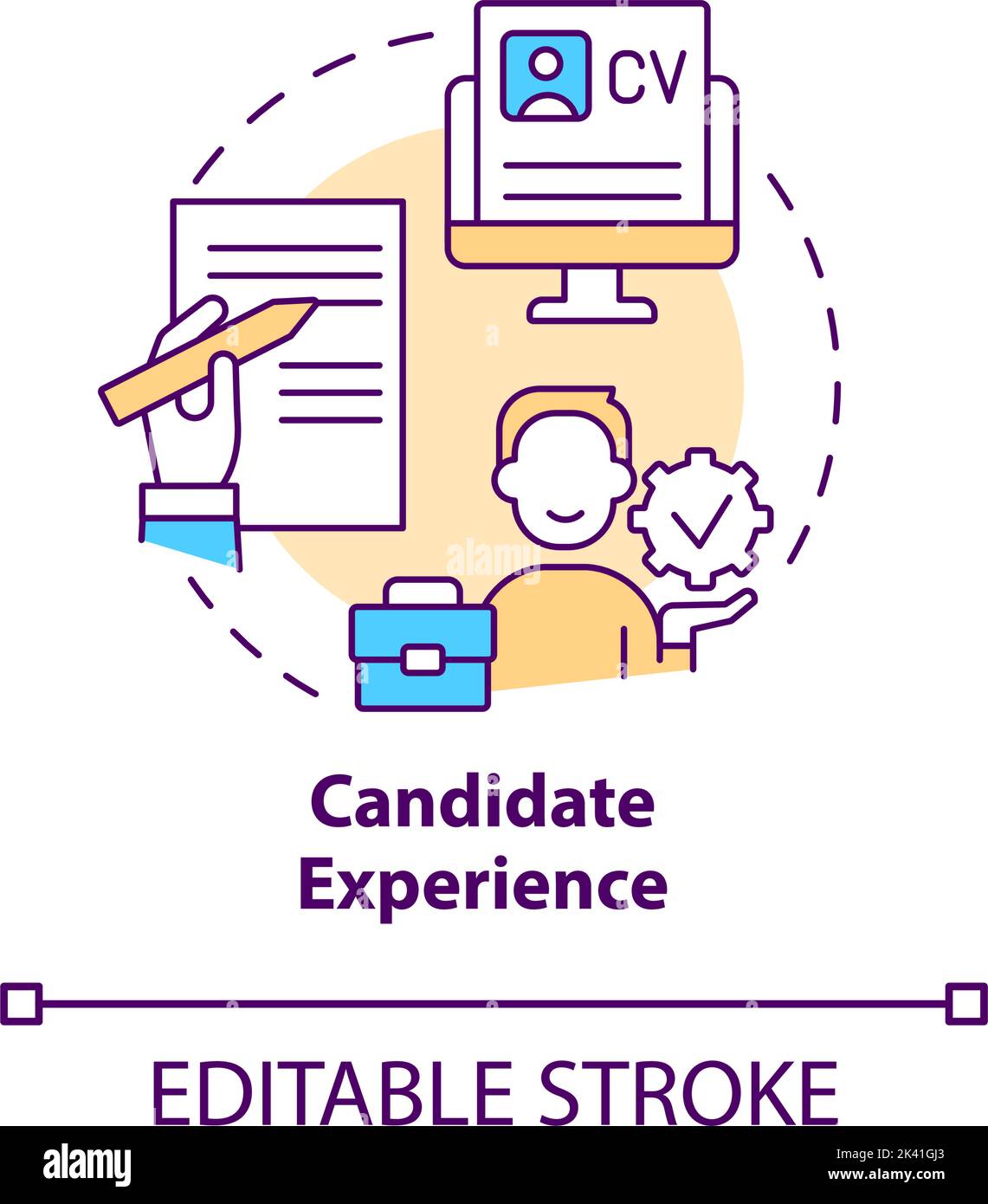 Candidate experience resume concept icon Stock Vector Image & Art - Alamy