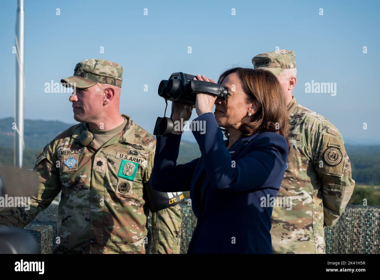 Seoul, South Korea. 29th Sep, 2022. Vice President Kamala Harris looks ...