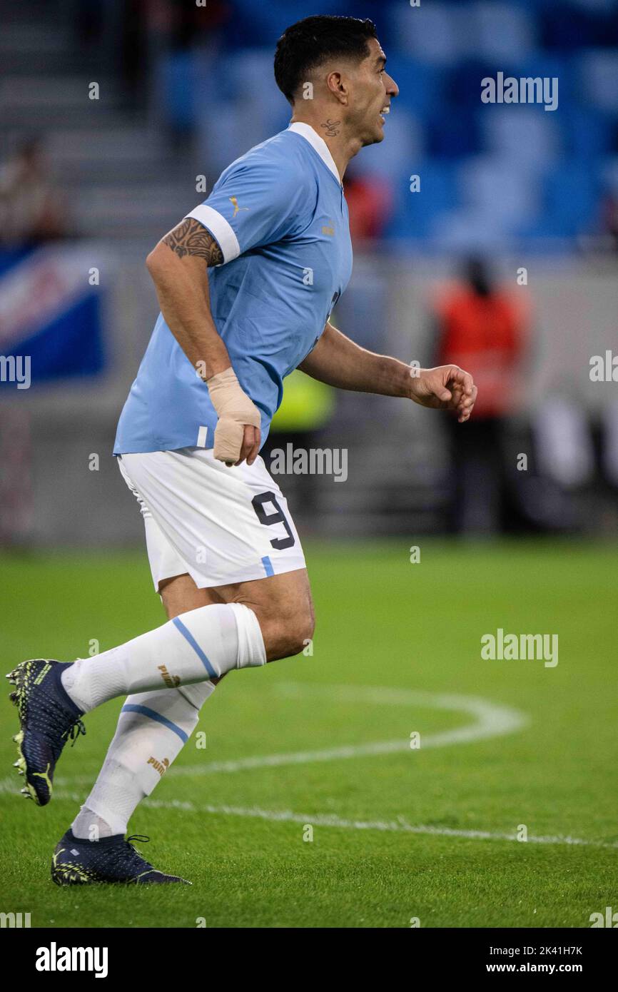 BRATISLAVA, SLOVAKIA - SEPTEMBER 27: Luis Suarez of Uruguay during the ...