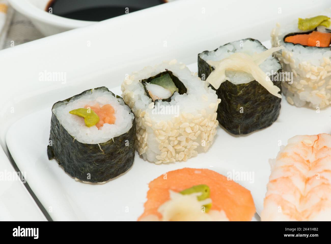 Different sushi types Stock Photo - Alamy Different sushi types Stock Photo - Alamy