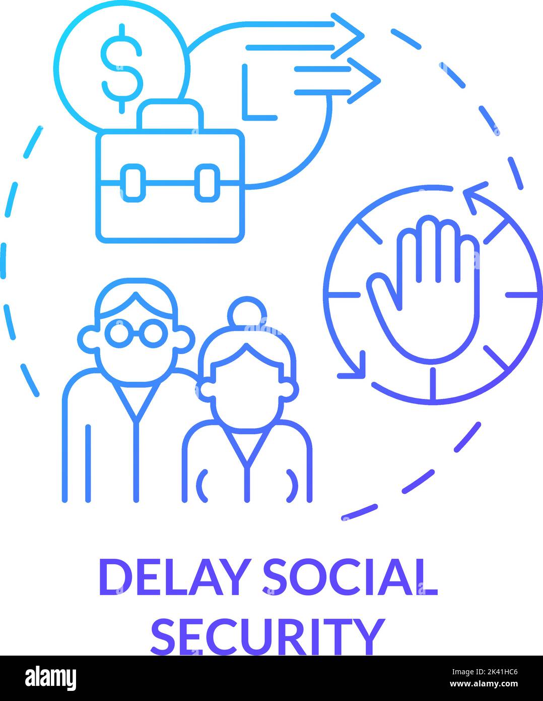 Retirement delay Stock Vector Images - Alamy