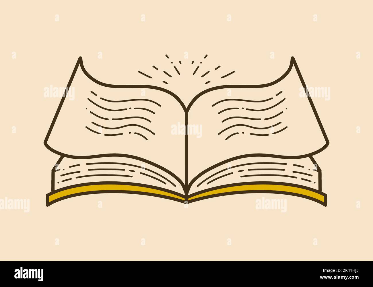 Open book retro vintage art drawing design Stock Vector Image & Art - Alamy