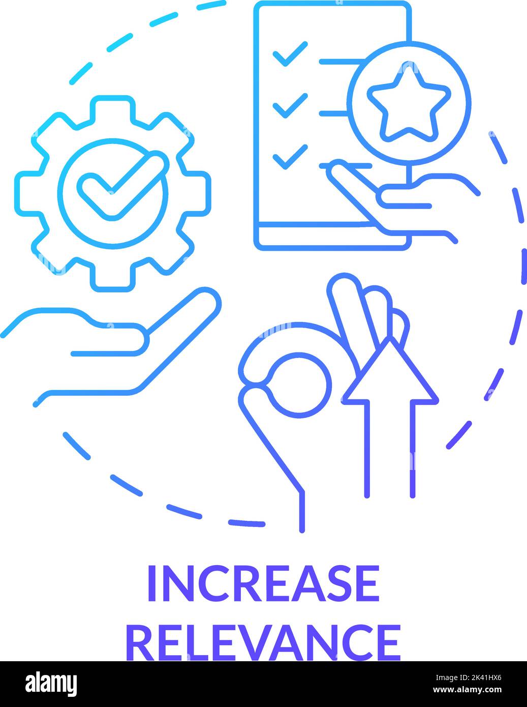 Increase relevance blue gradient concept icon Stock Vector Image & Art ... Increase relevance blue gradient concept icon Stock Vector Image & Art ...