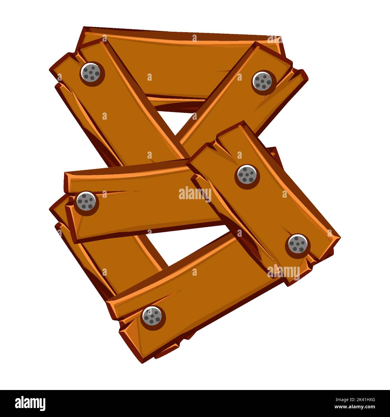 Wooden number 8, Cartoon wooden plank in eight digit Stock Vector Image ...