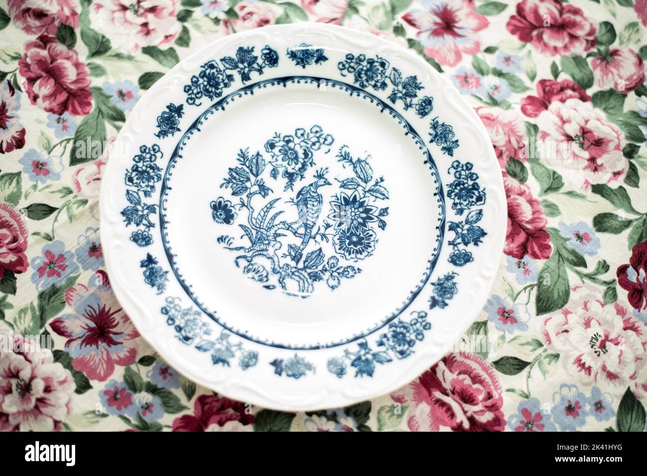 Vintage dinner plate Stock Photo - Alamy