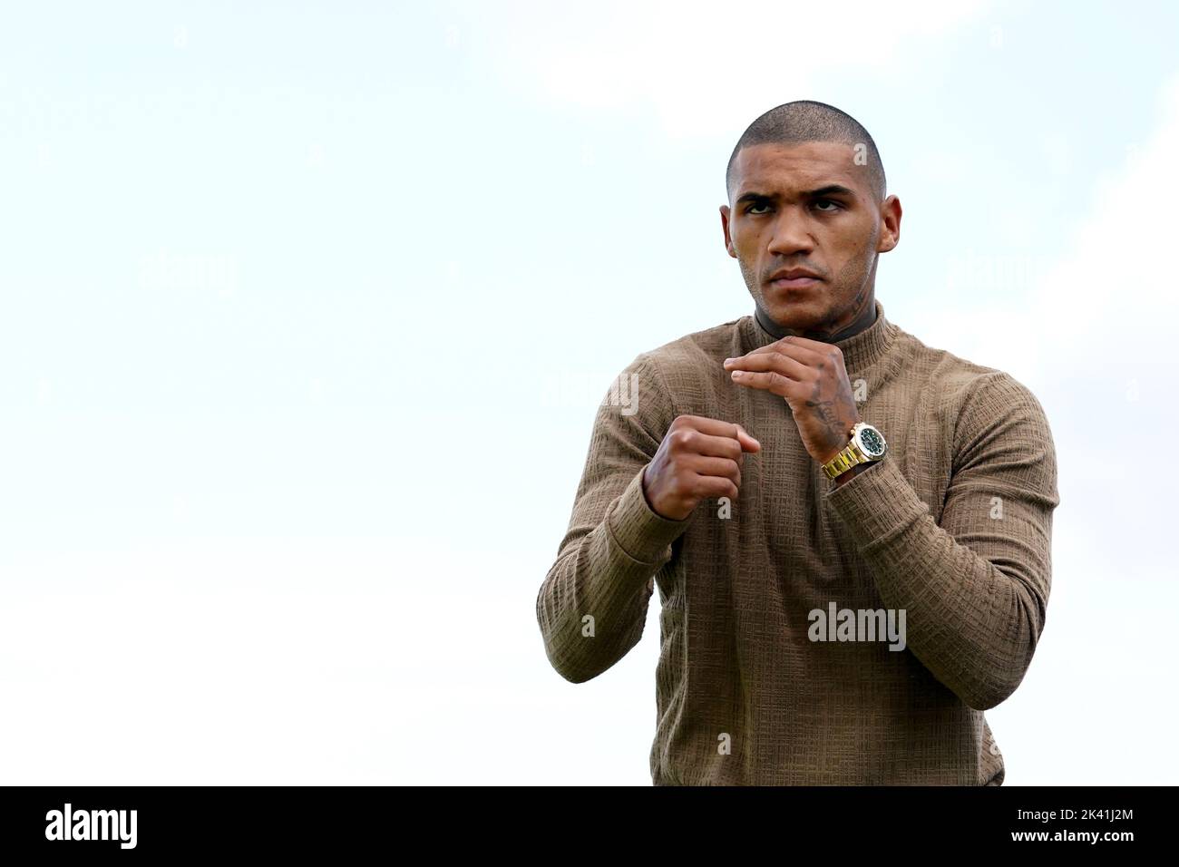 Conor Benn during a media day at the Matchroom Boxing Gym, Essex ...