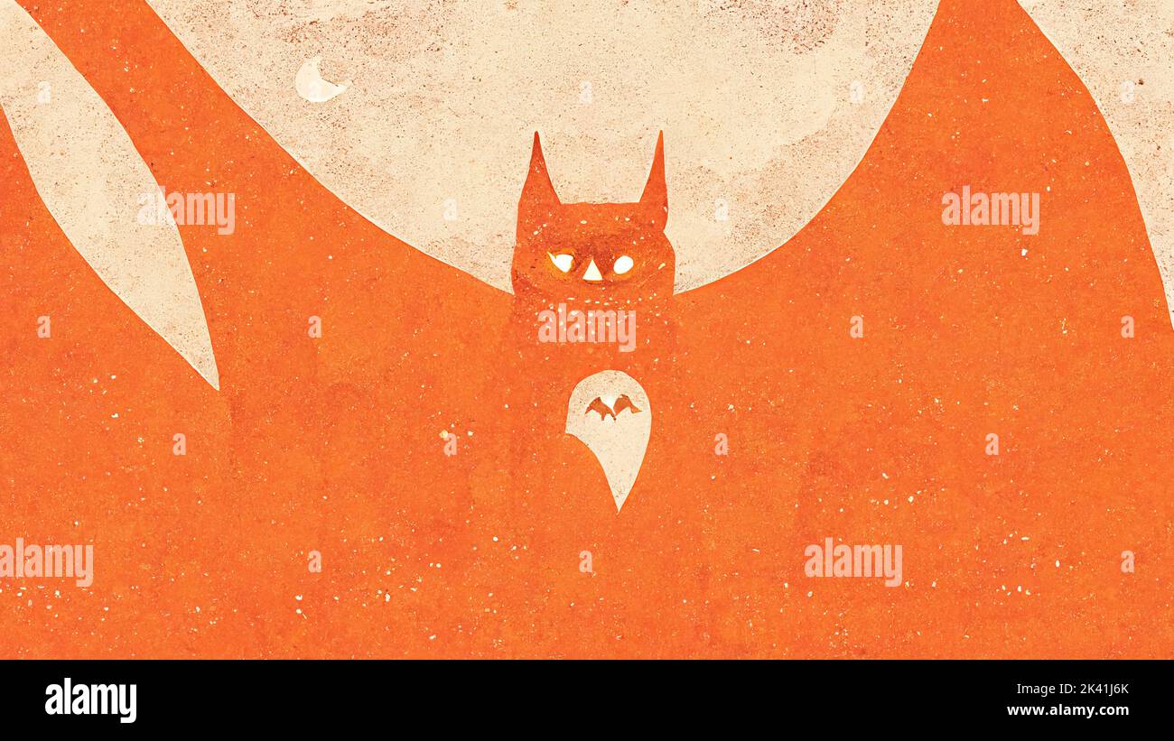 Evil bat Fly 3d design. Halloween postcard background. Bat cartoon 3d ...