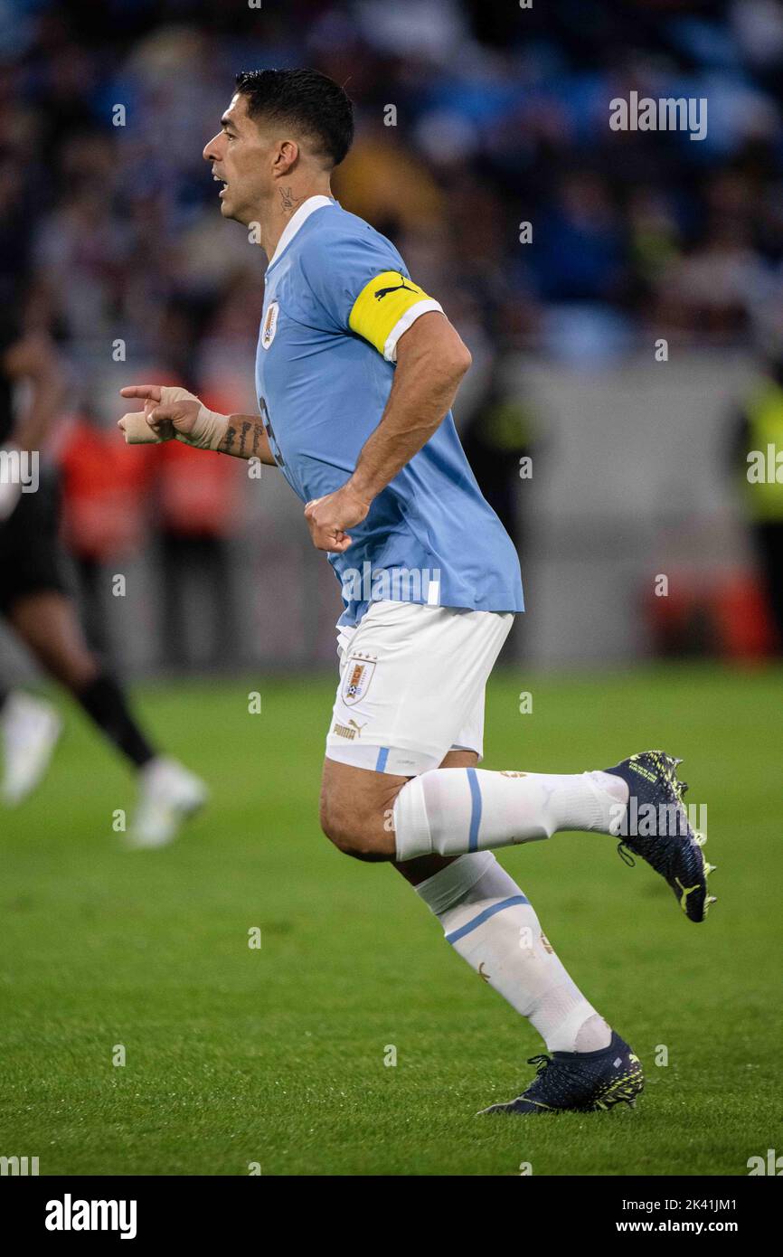 BRATISLAVA, SLOVAKIA - SEPTEMBER 27: Luis Suarez of Uruguay during the ...