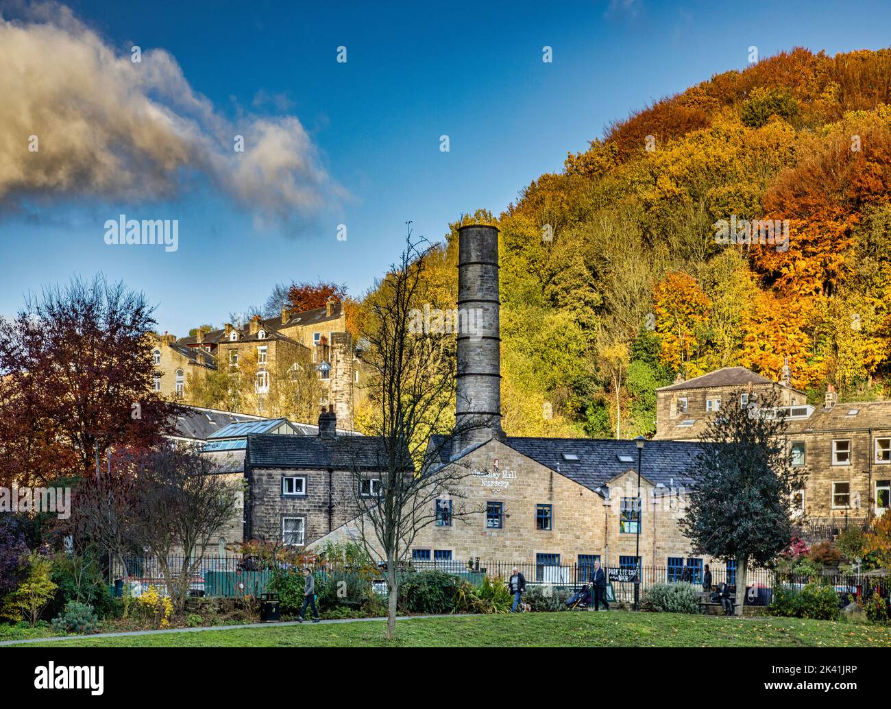 Hebden Bridge, a market town in the Upper Calder Valley in West ...