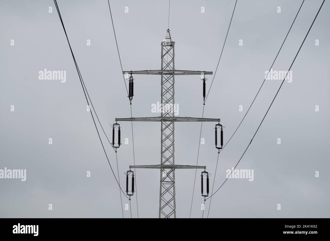 electric high voltage power line Stock Photo - Alamy