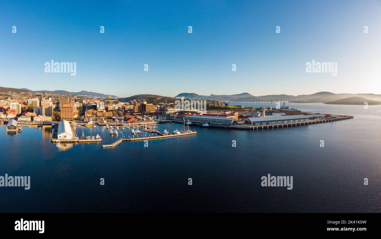 Hobart CBD and Waterfront in Tasmania Australia Stock Photo - Alamy