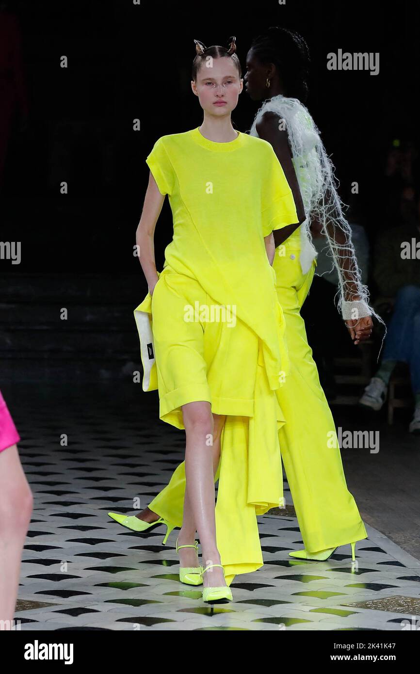 Model on the runway of Undercover fashion show during Paris Fashion ...