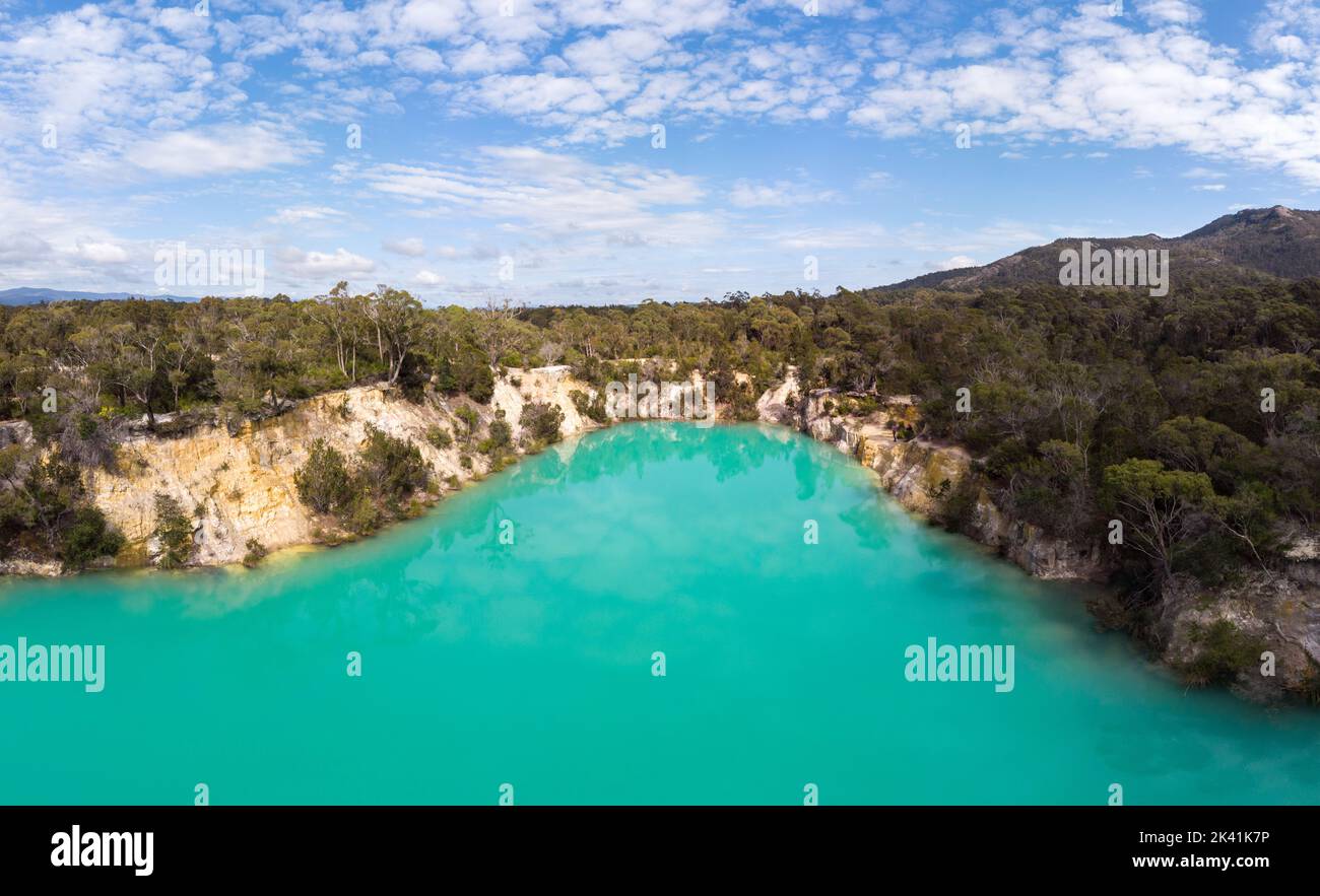 Little Blue Lake in Tasmania Australia Stock Photo - Alamy