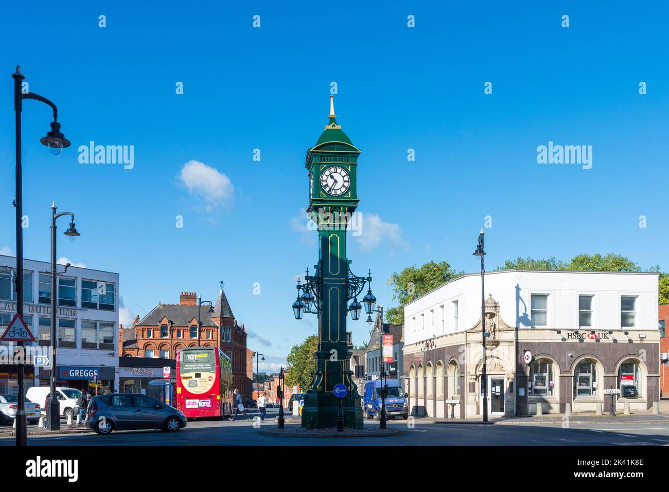 The recently refurbished Chamberlain Clock in the centre of the ...