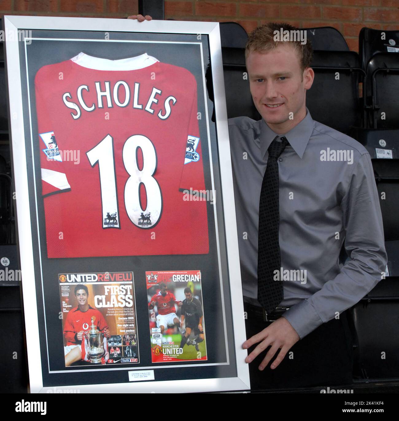 SALISBURY MIDFIELDER DANNY CLAY WITH HIS PRIZED PAUL SCHOLES SHIRT ...