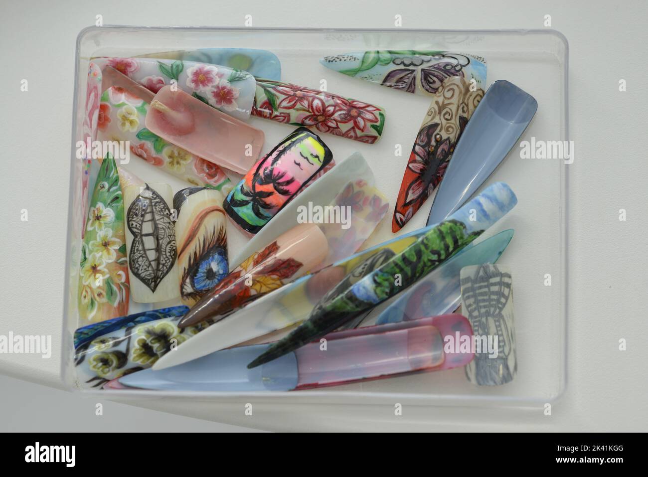 Big Collection of Artificial Finger Nails Stock Photo - Alamy