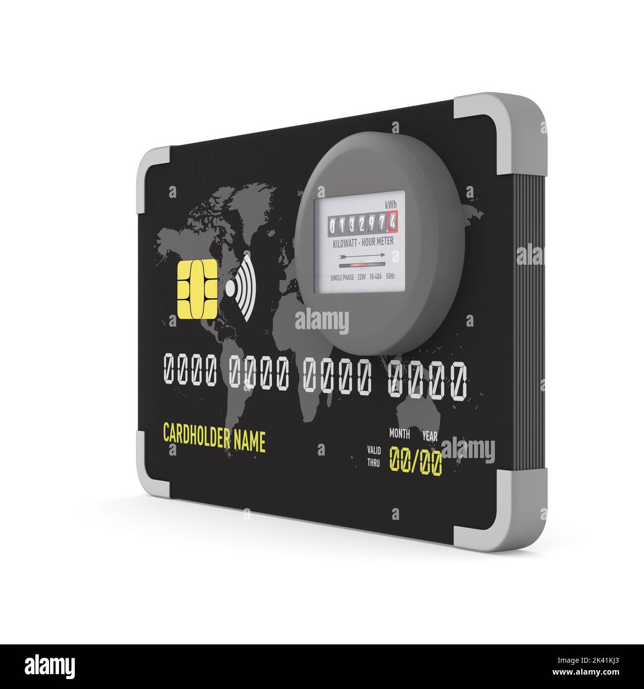 Electricity meter card Cut Out Stock Images & Pictures - Alamy