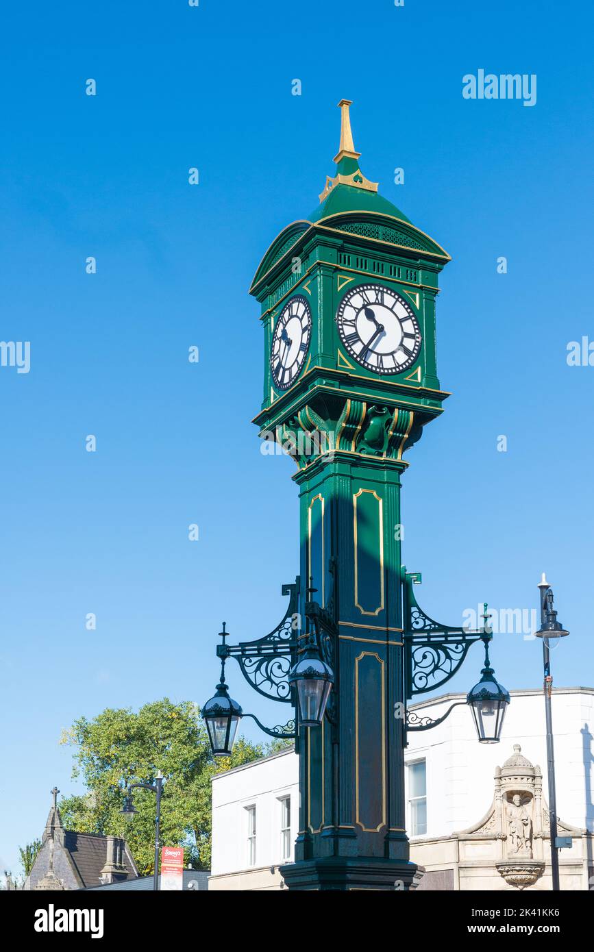 The recently refurbished Chamberlain Clock in the centre of the ...
