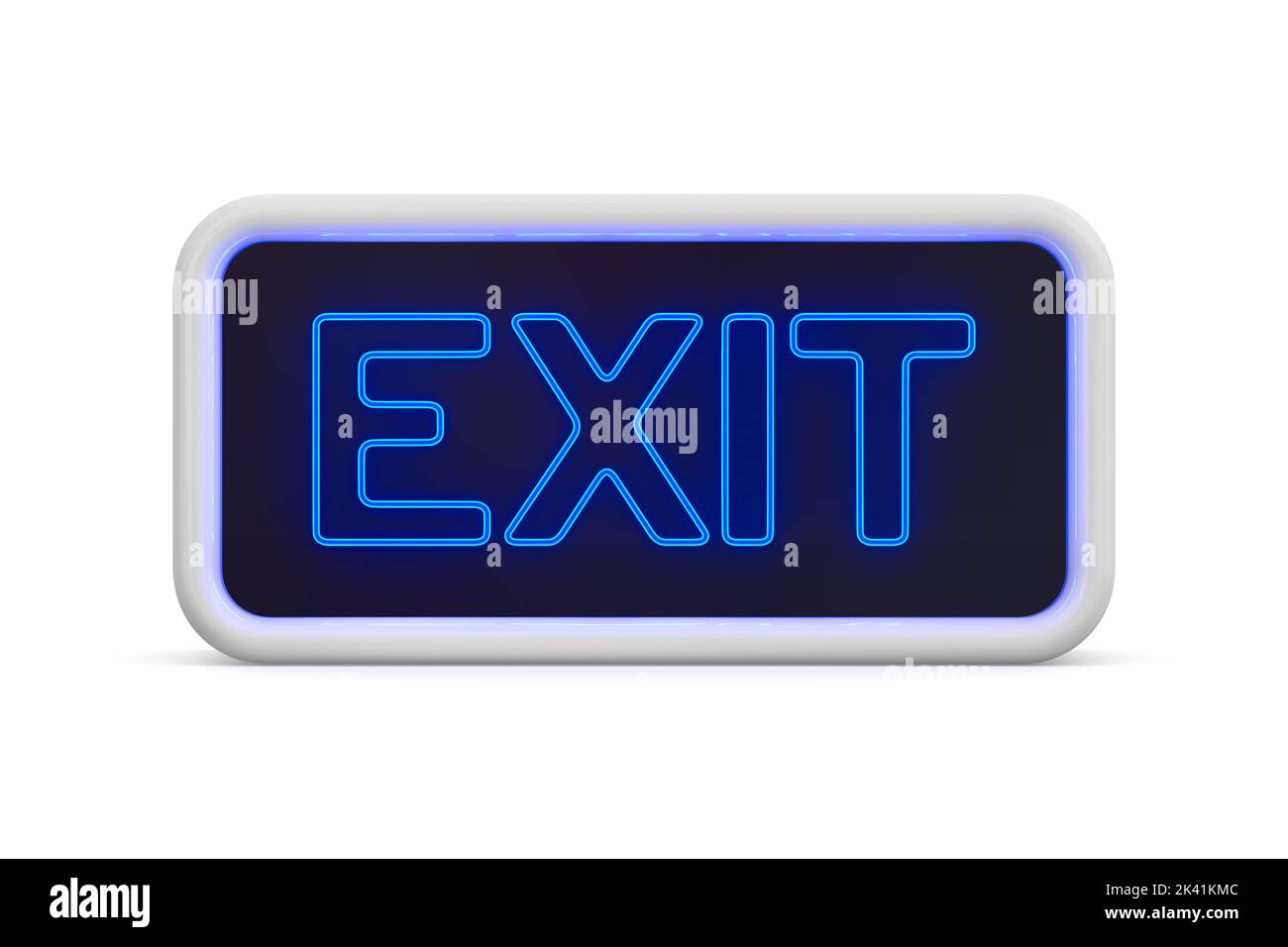 sign exit on white background. Isolated 3D illustration Stock Photo - Alamy