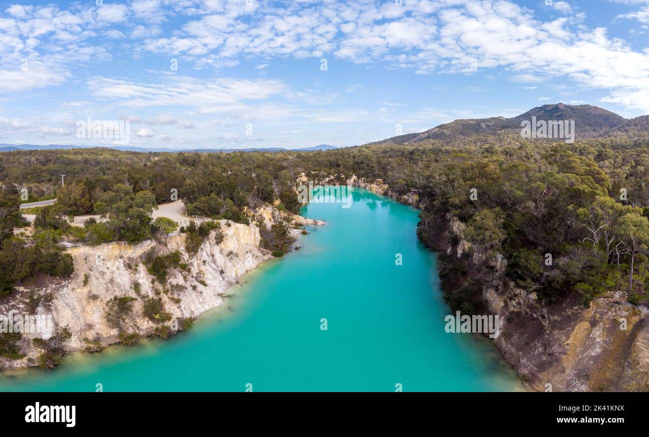 Little Blue Lake in Tasmania Australia Stock Photo - Alamy