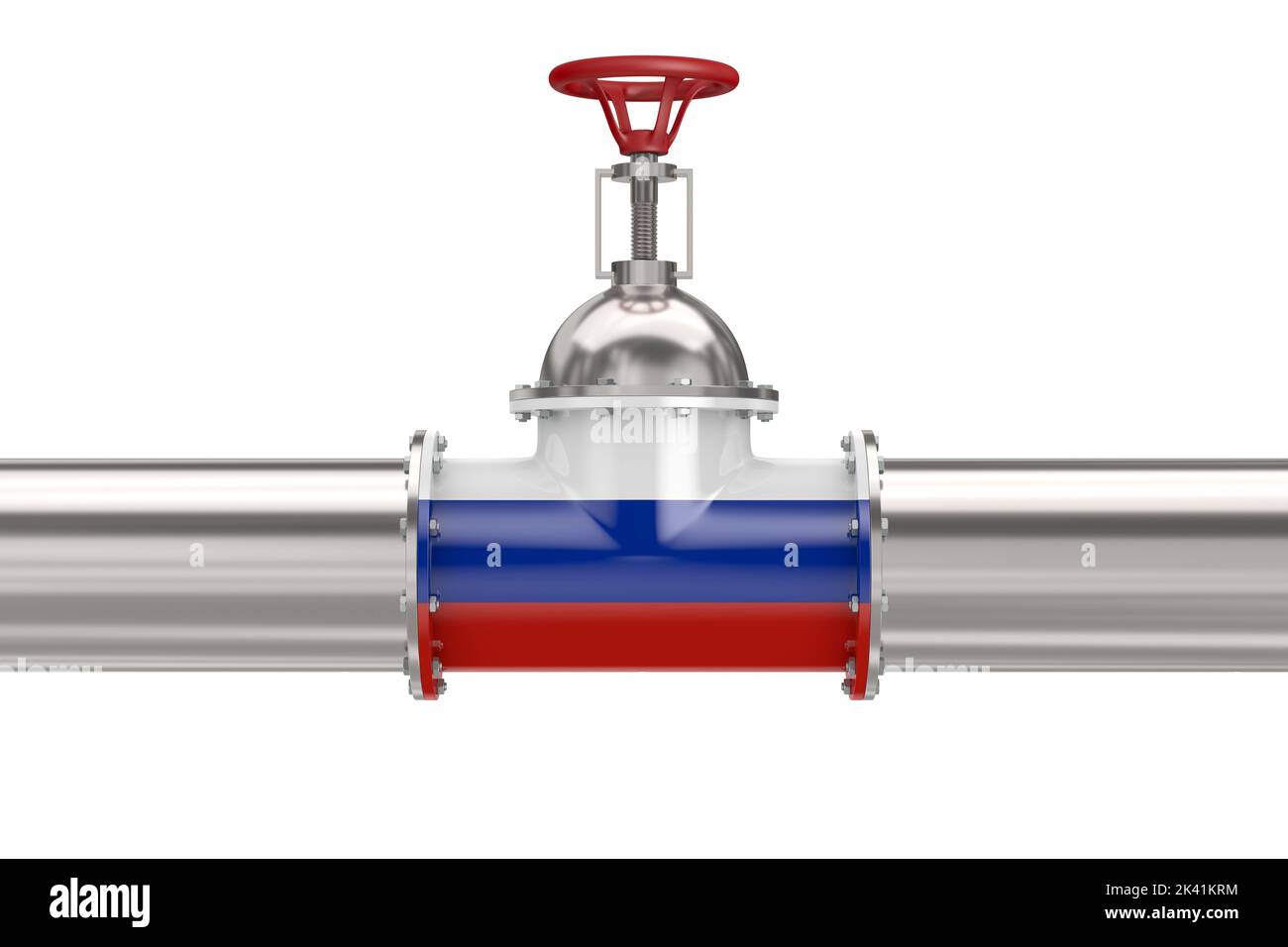 Russian pipeline on white background. Isolated 3D illustration Stock ...