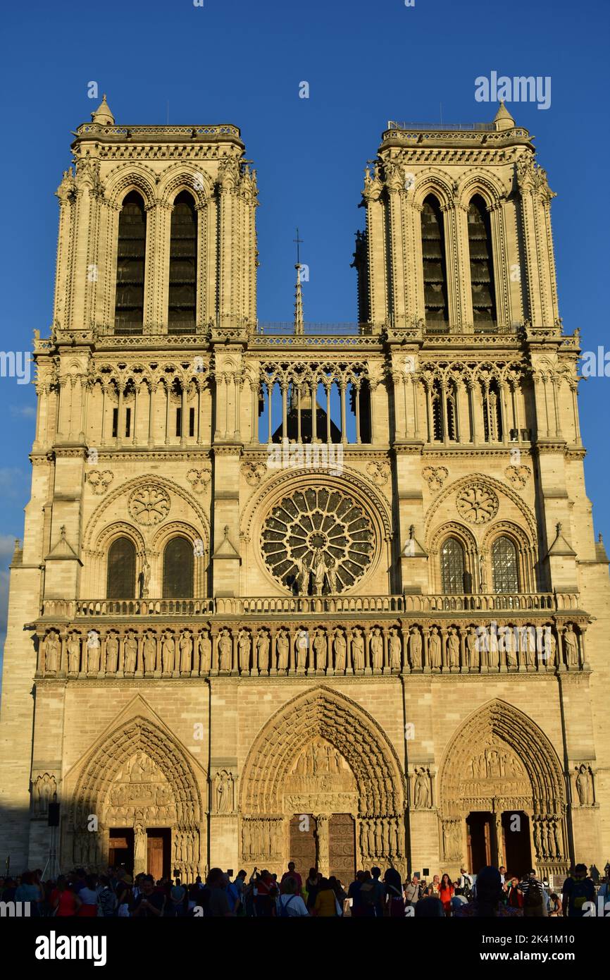 Notre-Dame de Paris Cathedral. Paris, France August 14, 2018 Stock Photo - Alamy